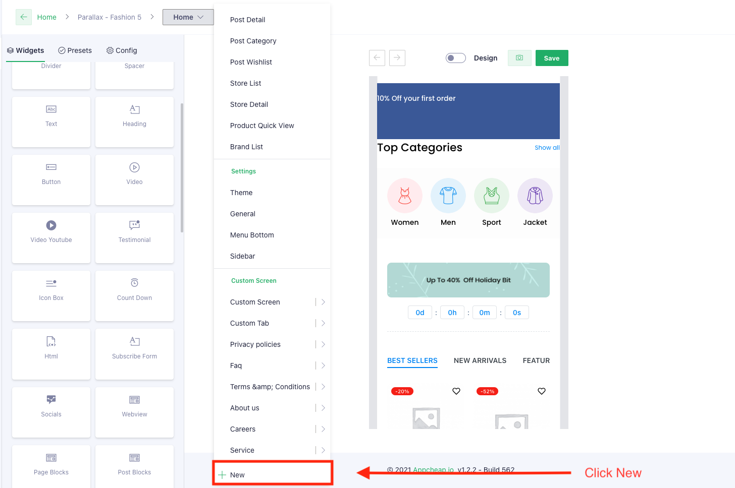 How to create a custom screen? – Appcheap
