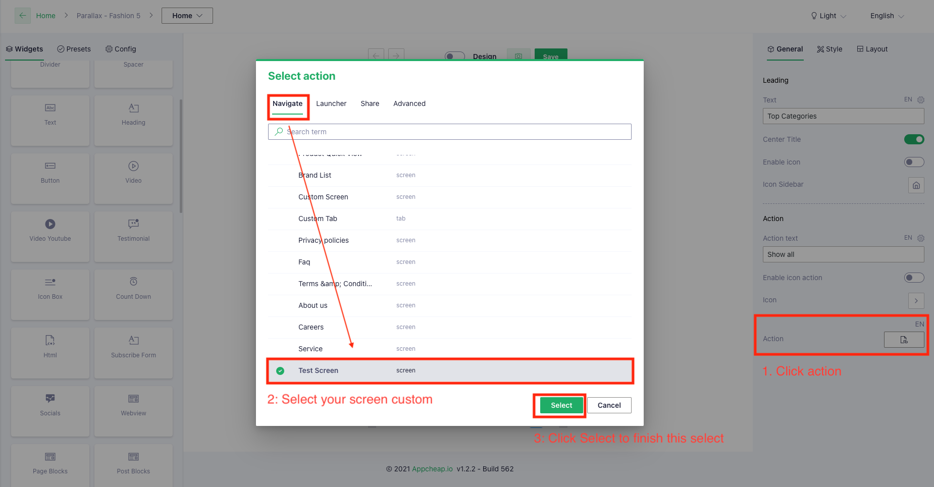 How to create a custom screen? – Appcheap