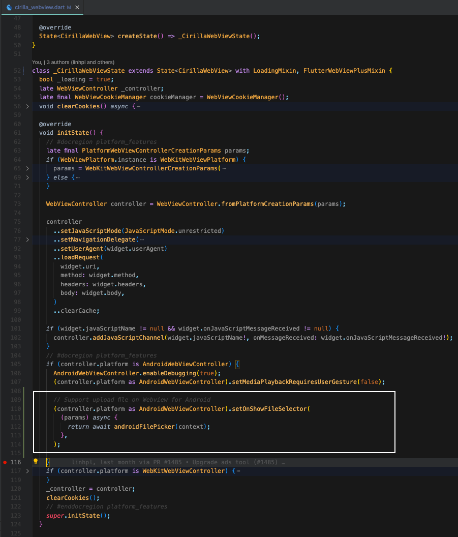 How to enable Geolocation, Upload file in Flutter Webview v4 ? – Appcheap