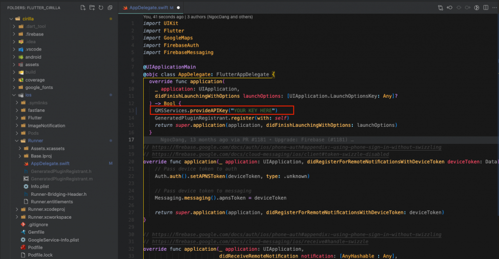 Update google maps API key – Appcheap