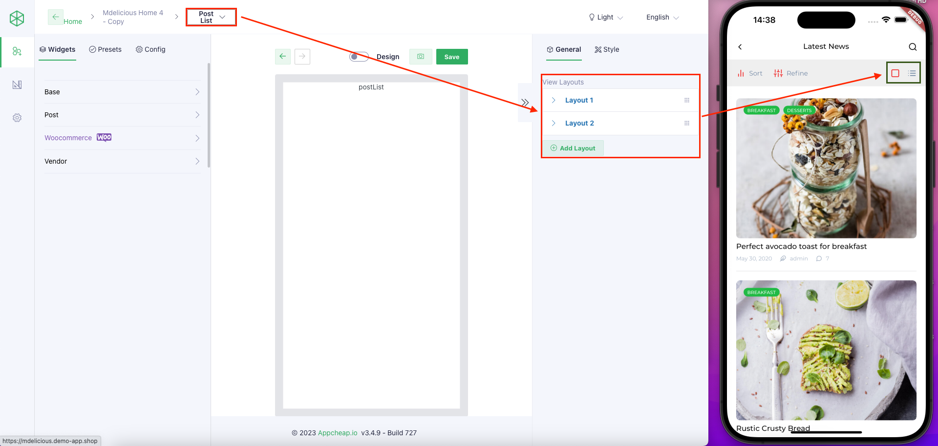 How to setting layout post list page? – Appcheap